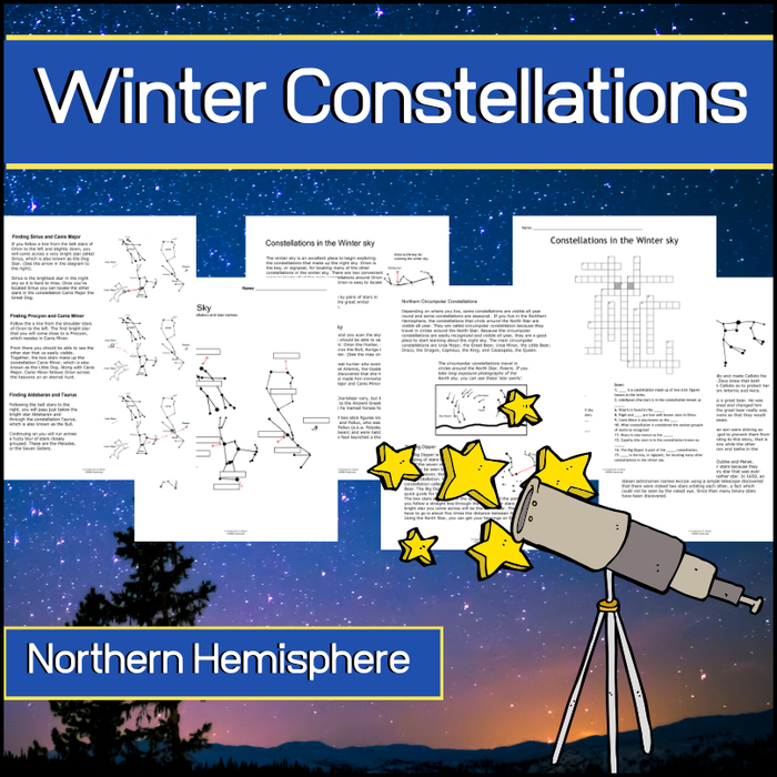 Constellations in the Winter Sky - Northern Hemisphere