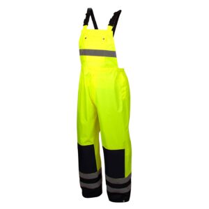 Pyramex RRWB3110L PU/Poly hi vis bib pants - size large