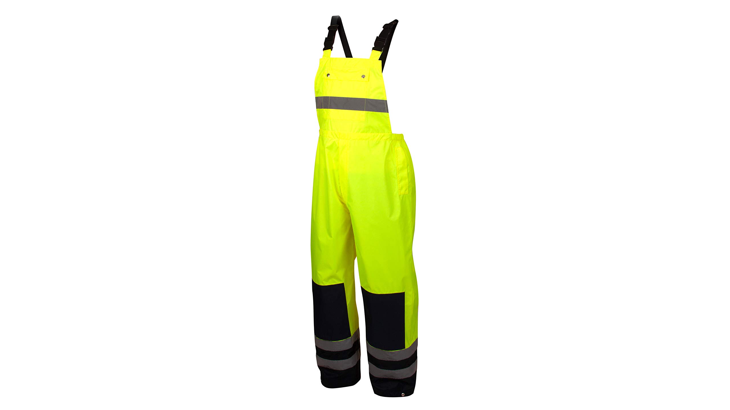 Pyramex RRWB3110L PU/Poly hi vis bib pants - size large