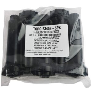 Toro 53458 5-Pack, 570 Series 4" 15' Half Nozzle Pop-Up Sprinkler, Black