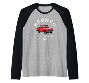 ford bronco '66 illustrated raglan baseball tee