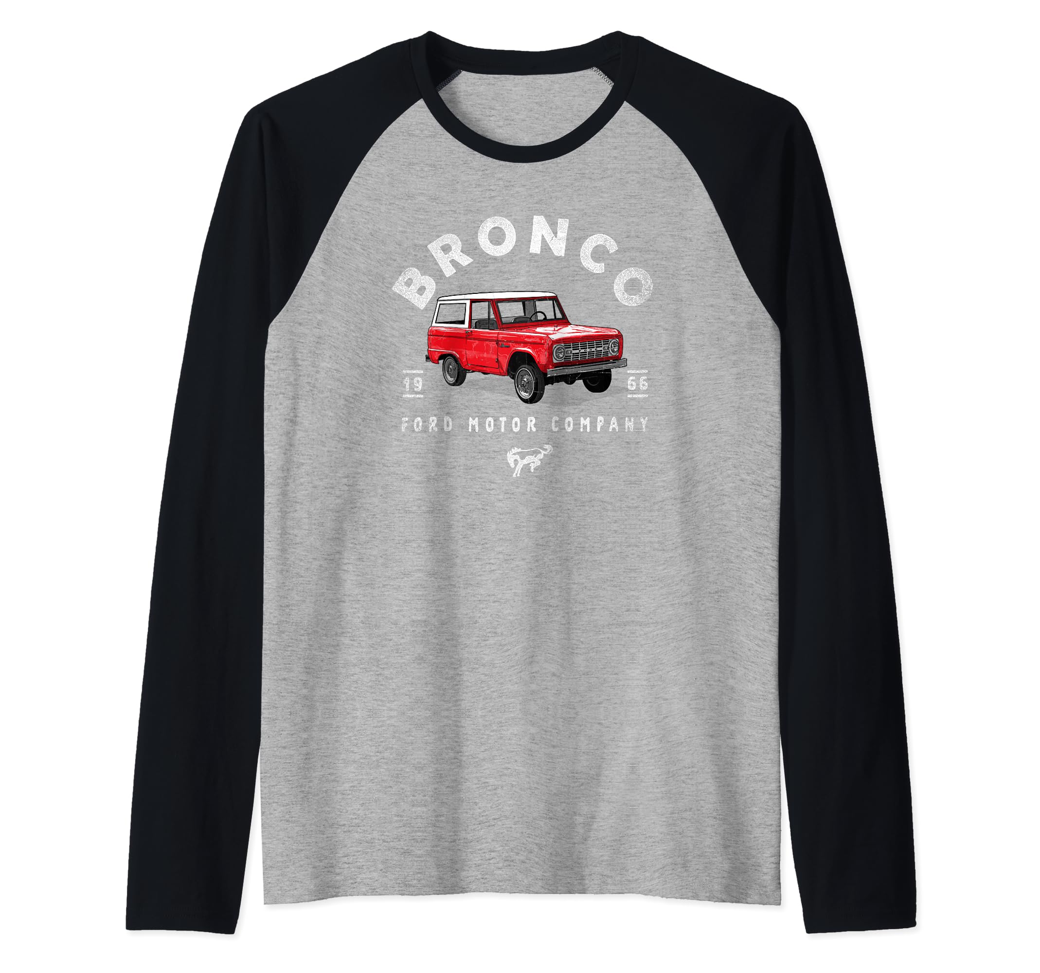 Ford Bronco '66 Illustrated Raglan Baseball Tee