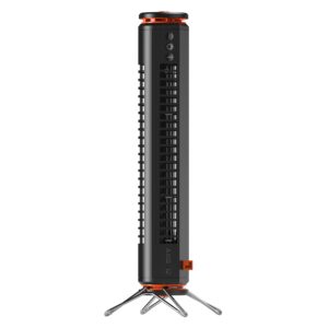 sharper image axis 12 12" desktop airbar tower fan with usb, black