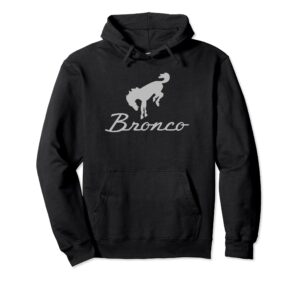 ford bronco gray logo pullover hoodie