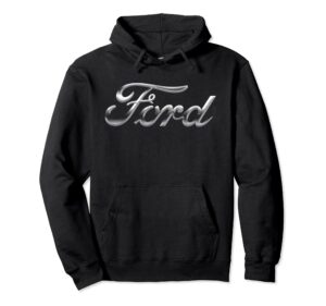 ford chrome script logo pullover hoodie