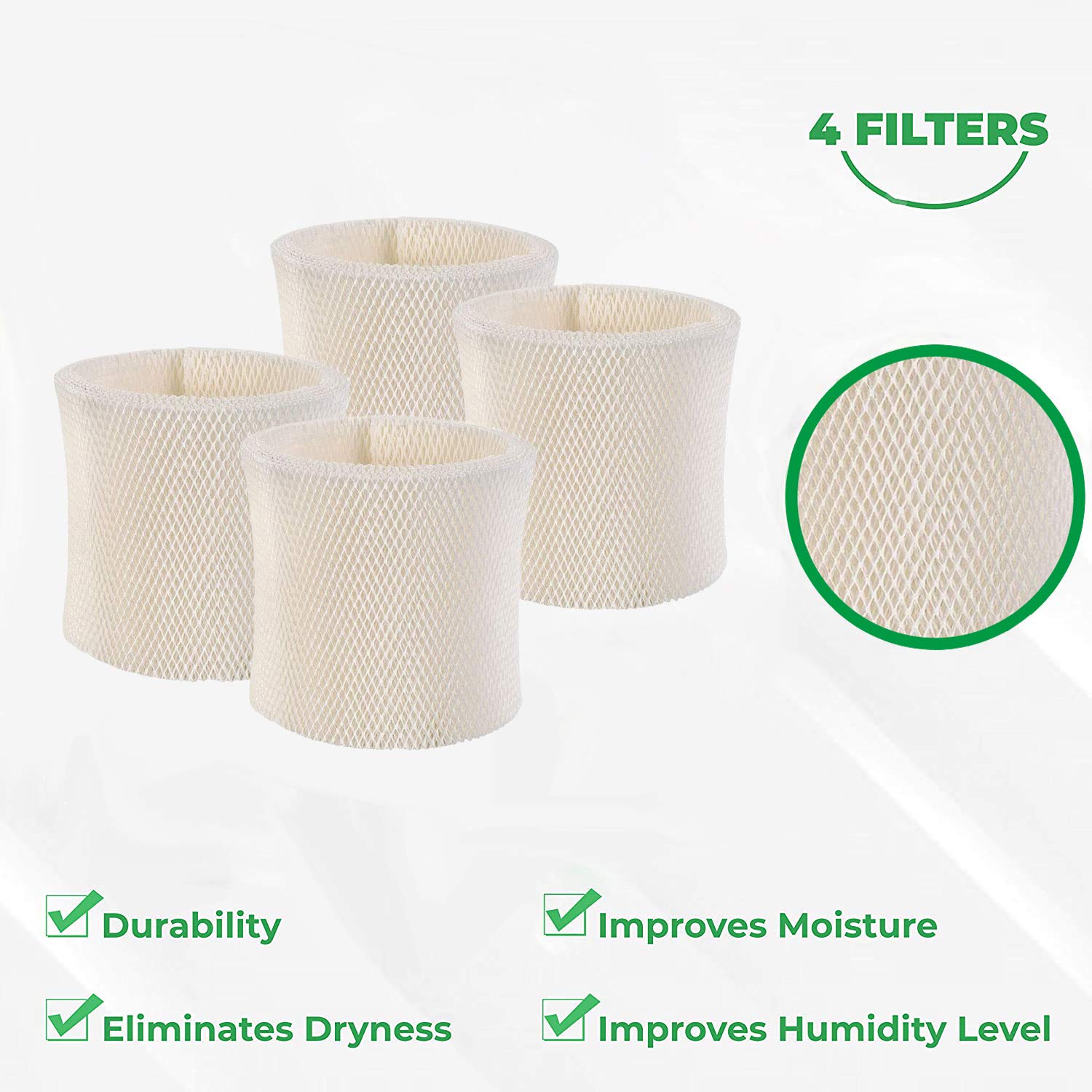 Lxiyu 4-Pack Replacement Humidifier Wick Filter Compatible with Emerson MAF-1, Fits MA0950, MA1200, MA1201, MA09500, MA12000, MA12001, MA12010