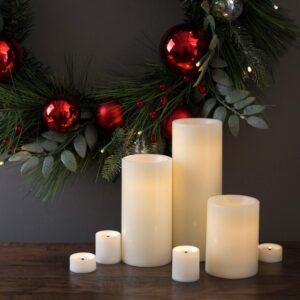 Martha Stewart Flameless LED, 6 Inch Pillar Candle, Ivory with Batteries