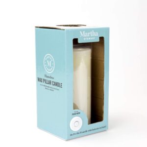 Martha Stewart Flameless LED, 6 Inch Pillar Candle, Ivory with Batteries