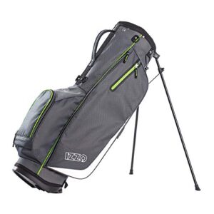 izzo golf izzo ultra lite stand golf bag with dual-straps & exclusive features, natural