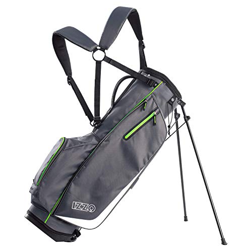 Izzo Golf Izzo Ultra Lite Stand Golf Bag with Dual-Straps & Exclusive Features, Natural