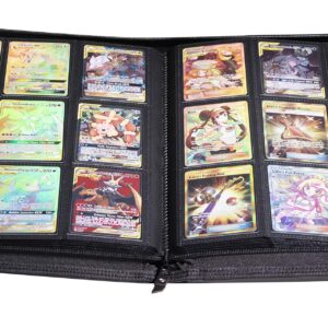 TopDeck 500 Card Ringless Zip Binder Pro - 9-Pocket Pages Side Load Sleeve TCG Storage Portfolio, Compatible with Pokemon, Yu-Gi-Oh, One Piece, MTG, Comic Trading Collectible Cards - Black