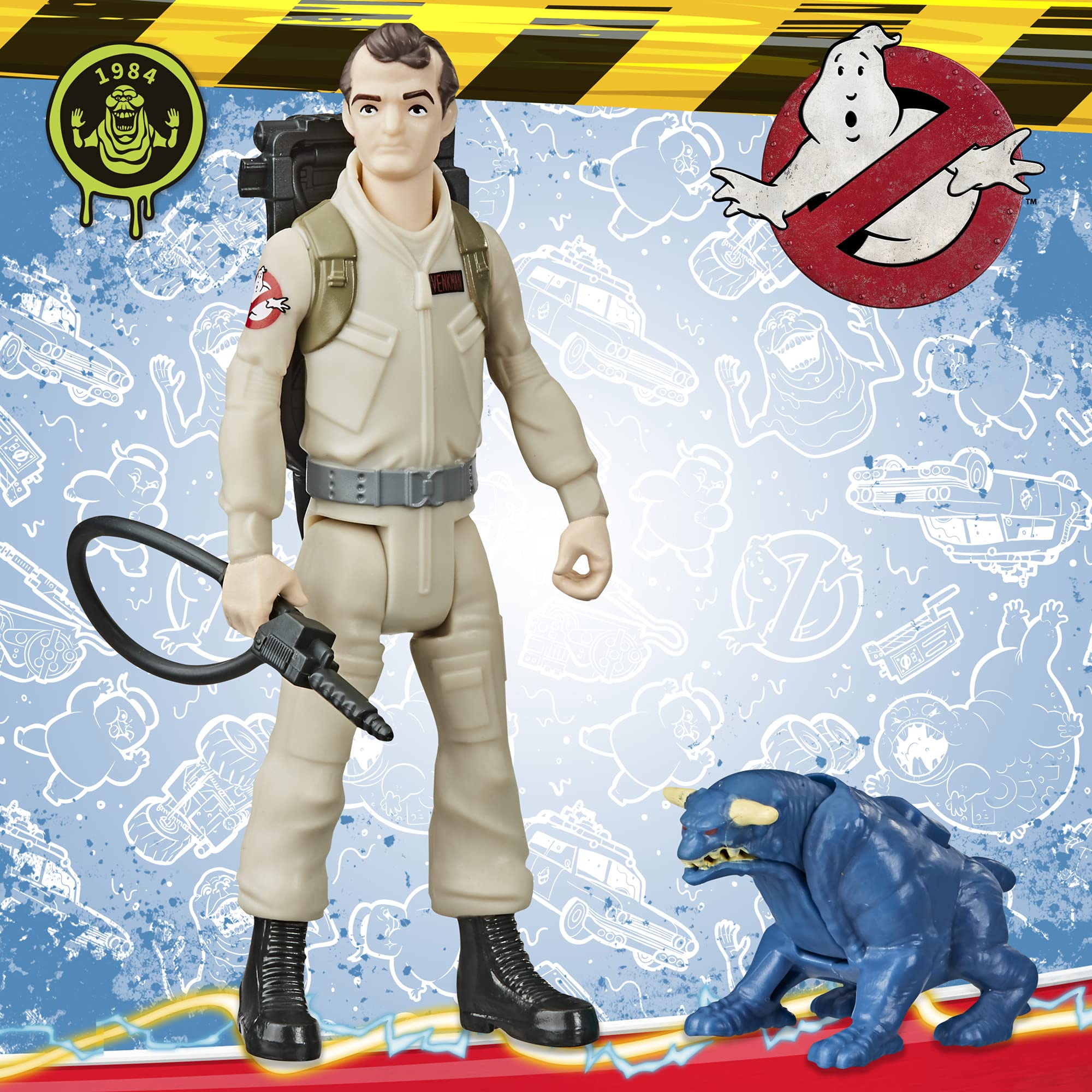 Hasbro Ghostbusters Fright Features Peter Venkman Figure with Interactive Terror Dog Figure and Accessory, Toys for Kids Ages 4 and Up