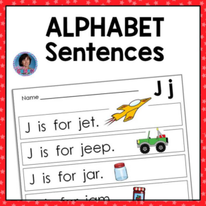 alphabet sentences to teach beginning sounds, letter recognition, and concepts of print {esl}