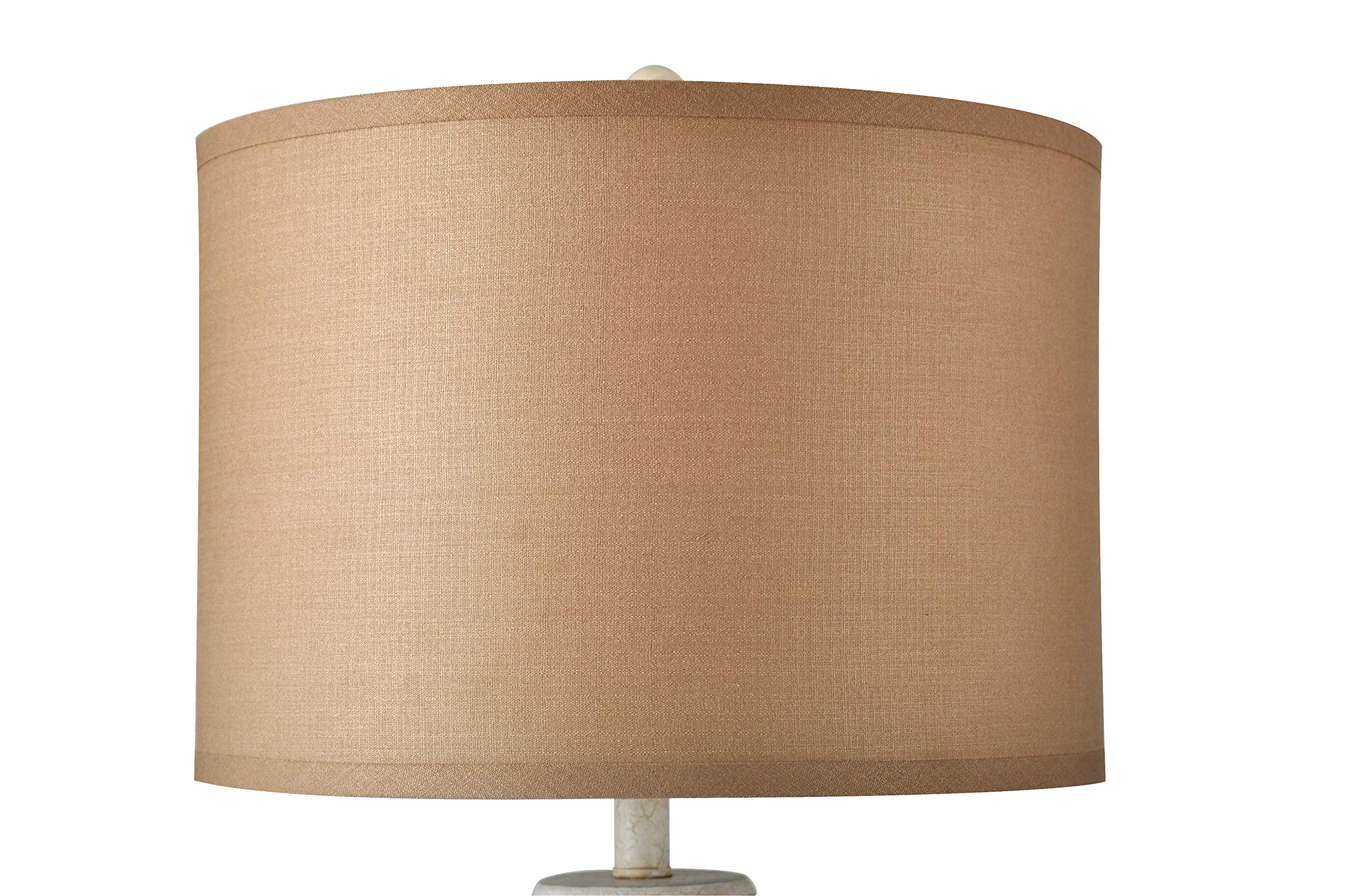 Collective Design L71520ADSAM Charlton, Crackled White and Gold Finish, Taupe Hardback Silk Shade Floor Lamp