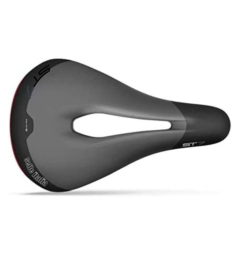 Selle Italia, ST 7 Vision Superflow, Saddle, 250 x 165mm, Unisex, 395g, Black/Hi-Viz (093L801MEC001)