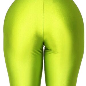 PESION Bike Shorts Women - Active Biker Yoga Shorts, Neon Green XX-Large