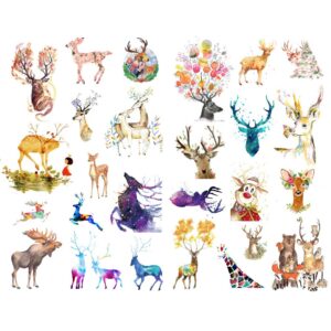 seasonstorm kawaii watercolor deer aesthetic diary travel journal paper stickers scrapbooking stationery school office art supplies