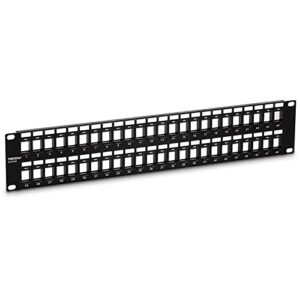 trendnet 48-port blank keystone 2u hd patch panel, tc-kp48, 2u 19” metal rackmount housing, hd keystone network patch panel, recommended w/tc-k25c6 & tc-k50c6 cat6 keystone jacks (sold separately)