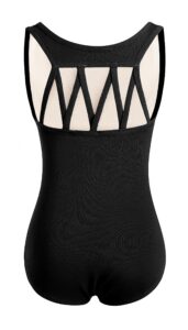 danshow tank dance leotards for girls,back m straps(6001-xl-06)