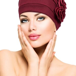 6 Pieces Women Turban Flower Caps Vintage Beanie Headscarf Elastic Headwrap Hat