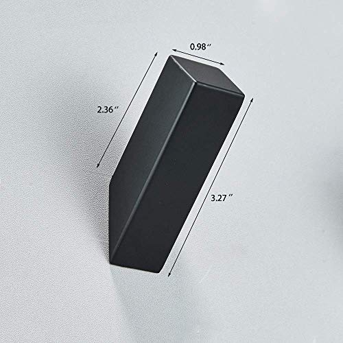 YJ YANJUN Black Towel Hook Set of 2-304 Stainless Steel Robe Hook Modern Bathroom Door Hook Wall Mounted Coat Hook for Wall Clothes Hat Bag Hanger Black Bathroom Accessories