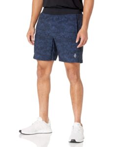 skechers men's movement short, true navy 7" texture, xl