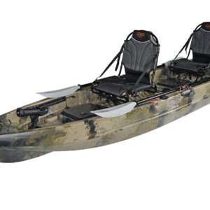 Brooklyn 13.0 Pro Tandem Kayak 12-Foot, 8 inch 2 or 3 Person Sit On Top Fishing Kayak (Green Camo)