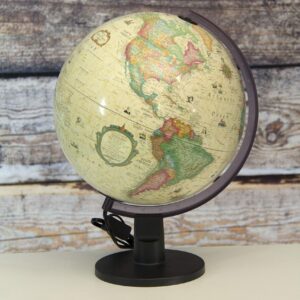 Replogle Spotter 12" (30cm) diameter World Globe, Desktop model (ANTIQUE ILLUMINATED)