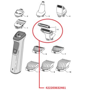 Philips Norelco Replacement BodyGroom Head for BT5511, MG3750, MG5750, MG7750, MG7770, MG7790, MG7791