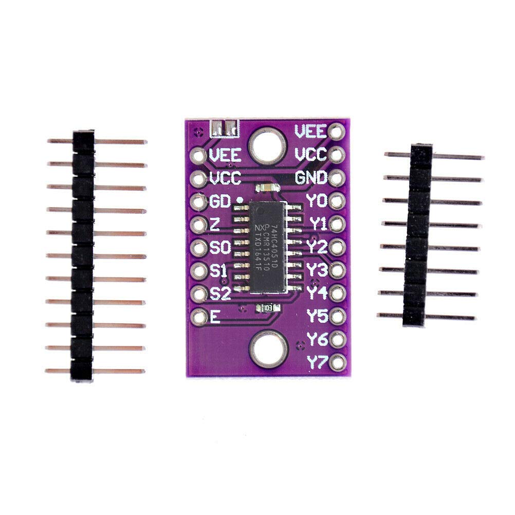 Gump's grocery 74HC4051 8-Channel-Mux Analog Multiplexer Demultiplexer Module Compatible with Raspberry Pi