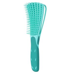 detangling brush for curly hair, black hair detangler, afro textured 3a to 4c kinky wavy, for wet/dry/long thick curly hair, exfoliating your scalp for beautiful and shiny curls (green)