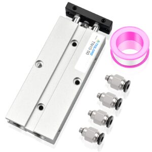 tailonz pneumatic 10mm bore 50mm stroke double-rod double-acting aluminum pneumatic air cylinder tn10-50