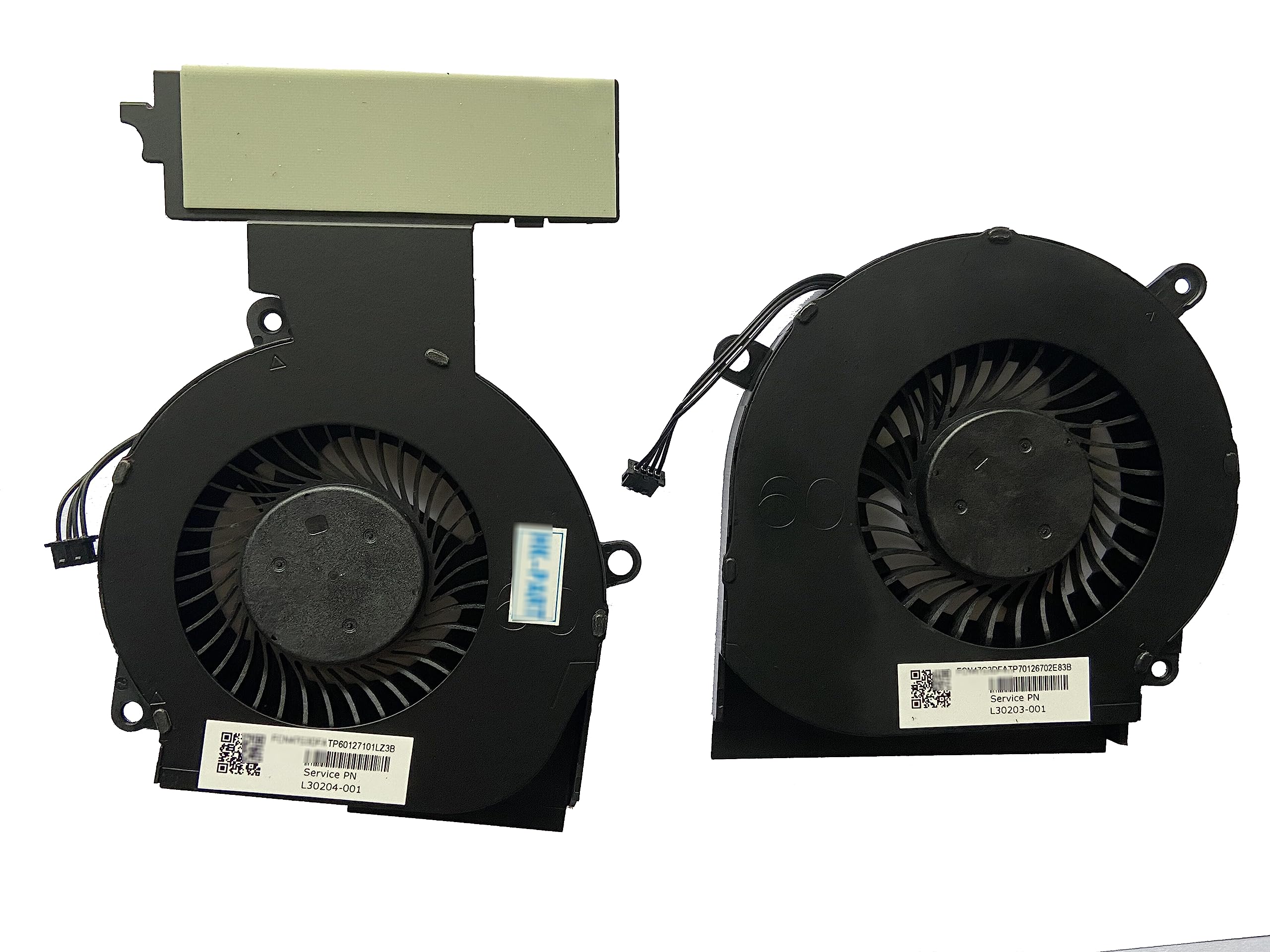 HK-PART Replacement Fan for HP Omen 15-DC CPU Gpu Cooling Fan Set L30203-001 L30204-001