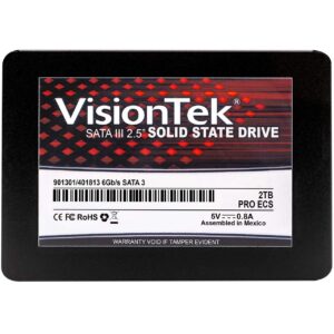 VisionTek PRO ECS 7mm 2.5 Inch SATA III SSD - 2TB - Desktops, Laptops, Mac Systems