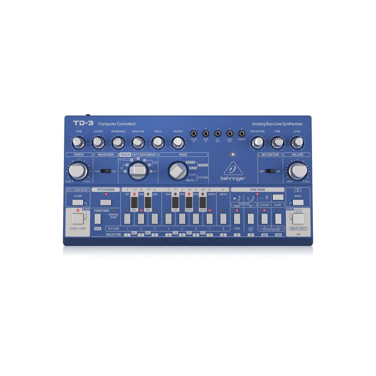 Behringer TD-3-BU Analog Bass Line Synthesizer - Blue