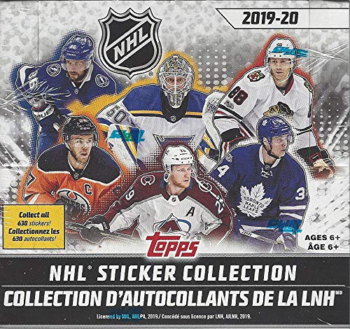 2019/20 Topps NHL Hockey Sticker Collection box (50 pks/bx, 250 stickers)