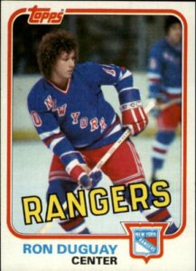 1981-82 topps #e96 ron duguay nhl hockey trading card