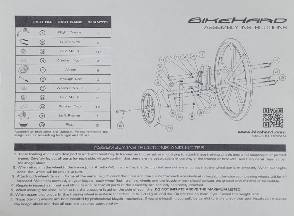 BikeHard Universal Ultra Training Wheels 20-29"