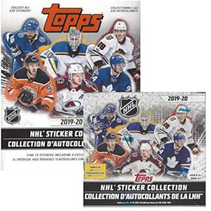 2019/20 topps nhl hockey sticker collection master kit (1 box & 1 album, 250 total stickers)