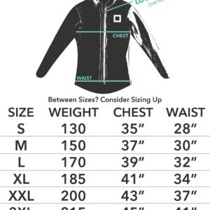 Surf Squared Mens Wetsuit Top Jacket 2mm or 3mm - Neoprene Long Sleeve for Warmth & Comfort- Surfing, Snorkeling, All Watersports - w/Extended Back Flap - 2X-Large - 3 MM