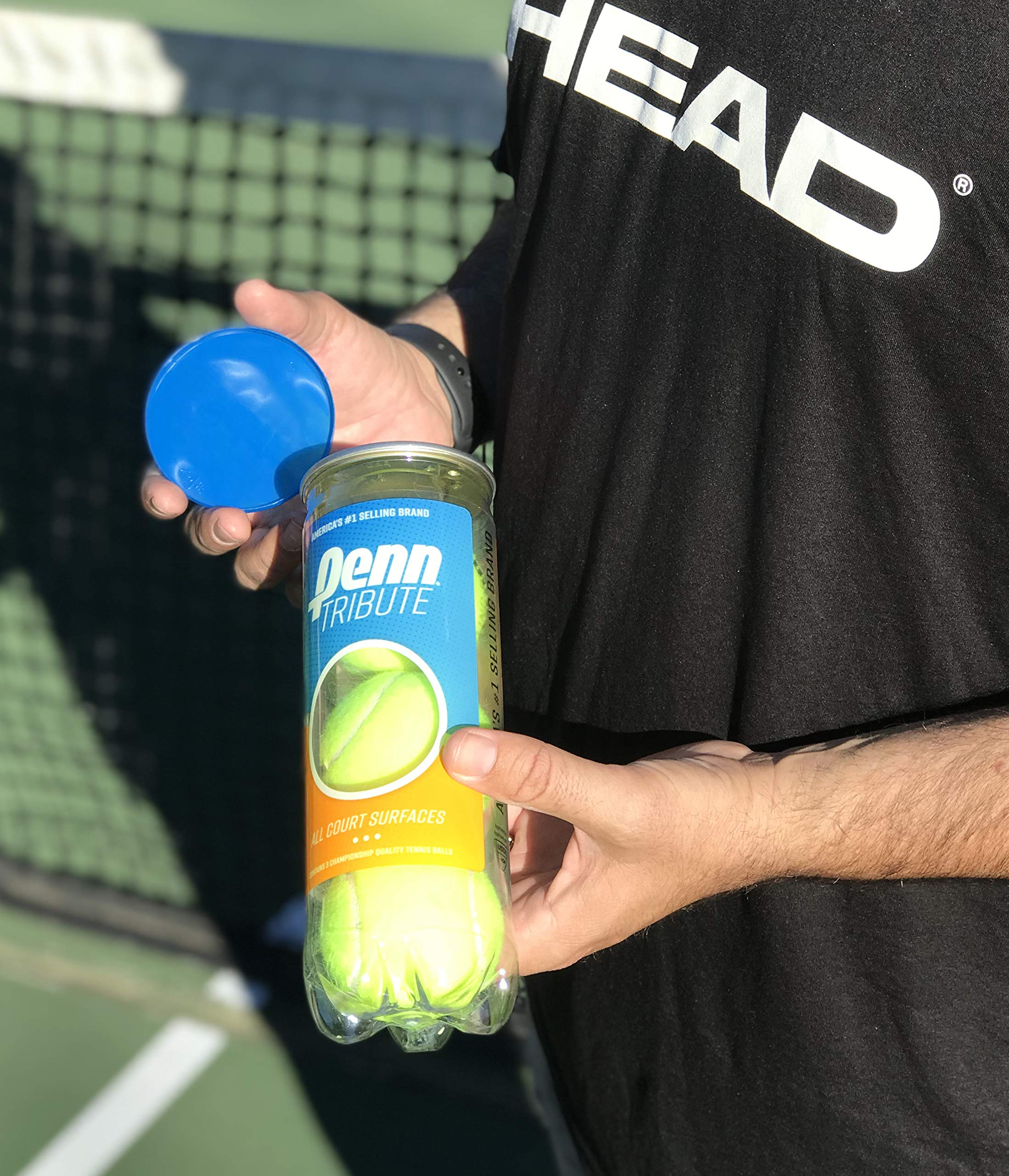 Penn Tribute All Courts Felt Pressurized Tennis Ball, 6 Cans, 18 Balls