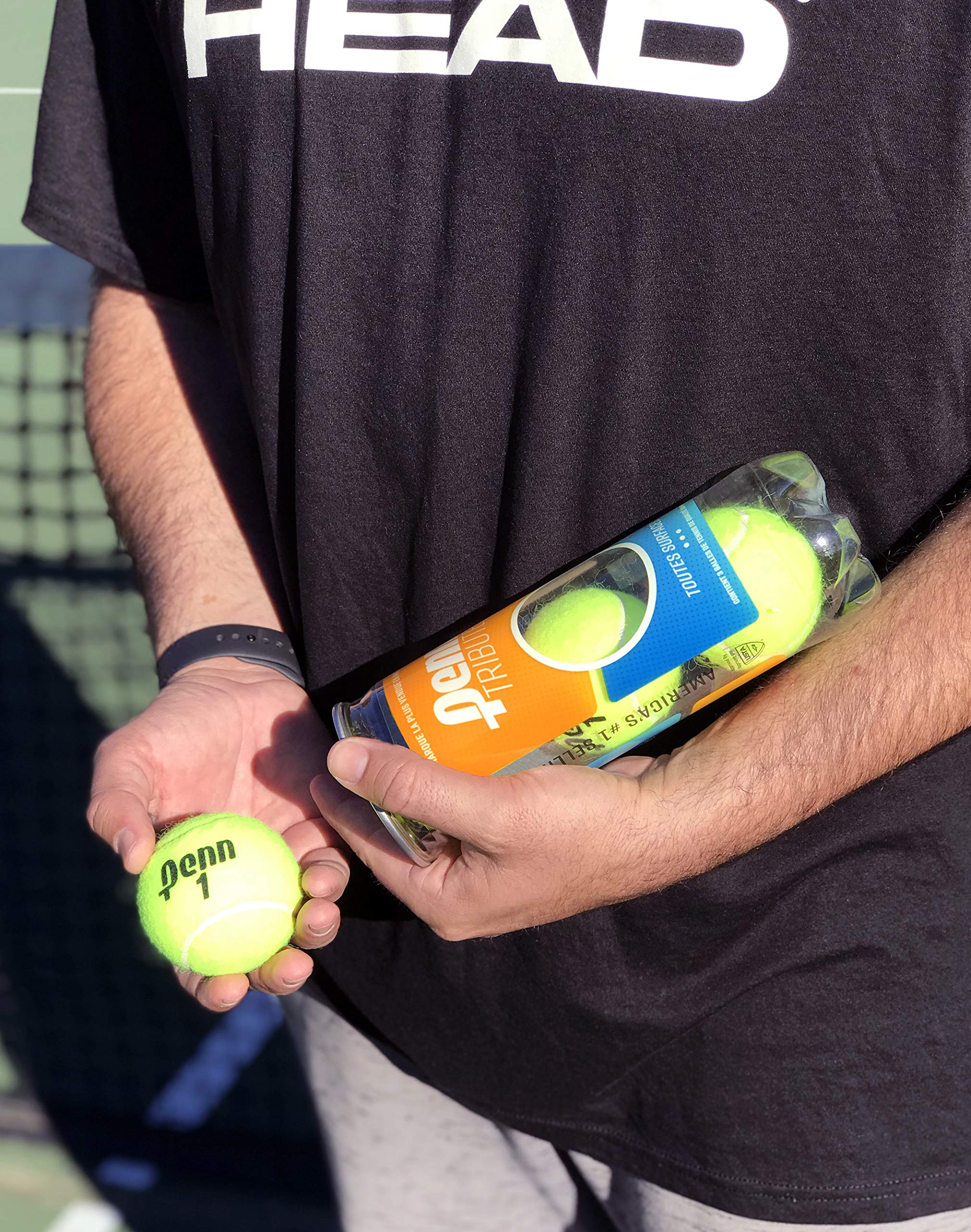 Penn Tribute All Courts Felt Pressurized Tennis Ball, 6 Cans, 18 Balls