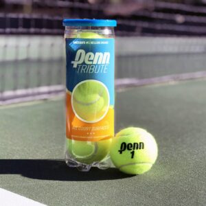 Penn Tribute All Courts Felt Pressurized Tennis Ball, 6 Cans, 18 Balls