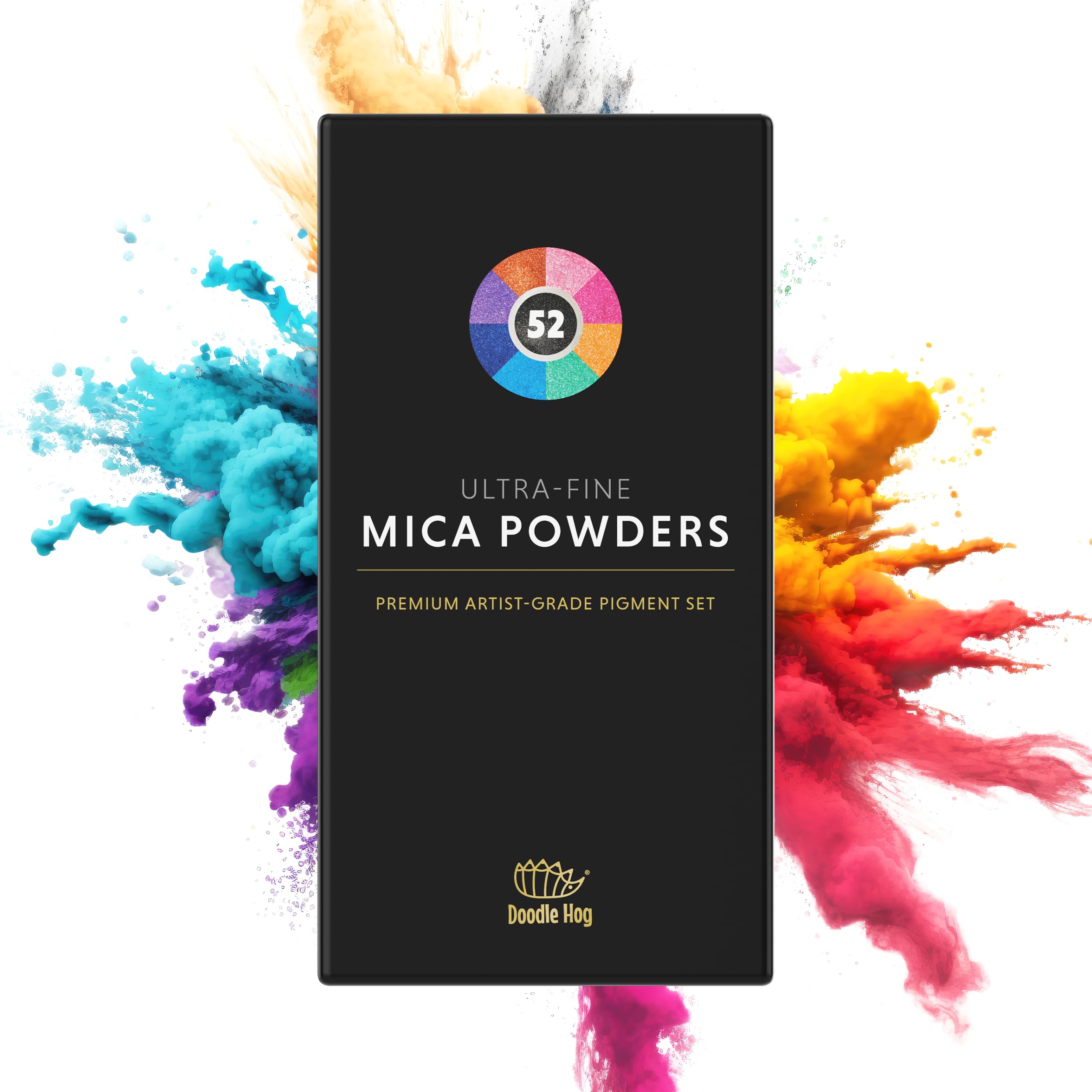 Chameleon Mica Powder for Epoxy Resin - 52 Colors Set - 0.10 Oz (3gr) - Mica Pigment for Resin Art, Soap Making, Epoxy, Slime & Candle Dye - Mica Powder, Lip Gloss, Eye Shadow