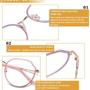 DUCO Blue Light Glasses For Women Computer Glasses Blue Ray Blocking Glasses For Men Womens Fashion Eyeglasses W014