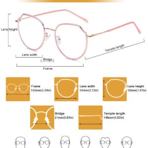 DUCO Blue Light Glasses For Women Computer Glasses Blue Ray Blocking Glasses For Men Womens Fashion Eyeglasses W014