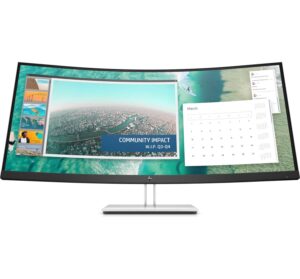 hp e344c 34" 21:9 va led monitor, black