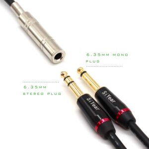 SiYear 6.35 mm 1/4" Female to XLR Male Adapter Cable,Quarter inch TS/TRS to XLR 3 Pin Interconnect Cable (5Feet-1.5M)