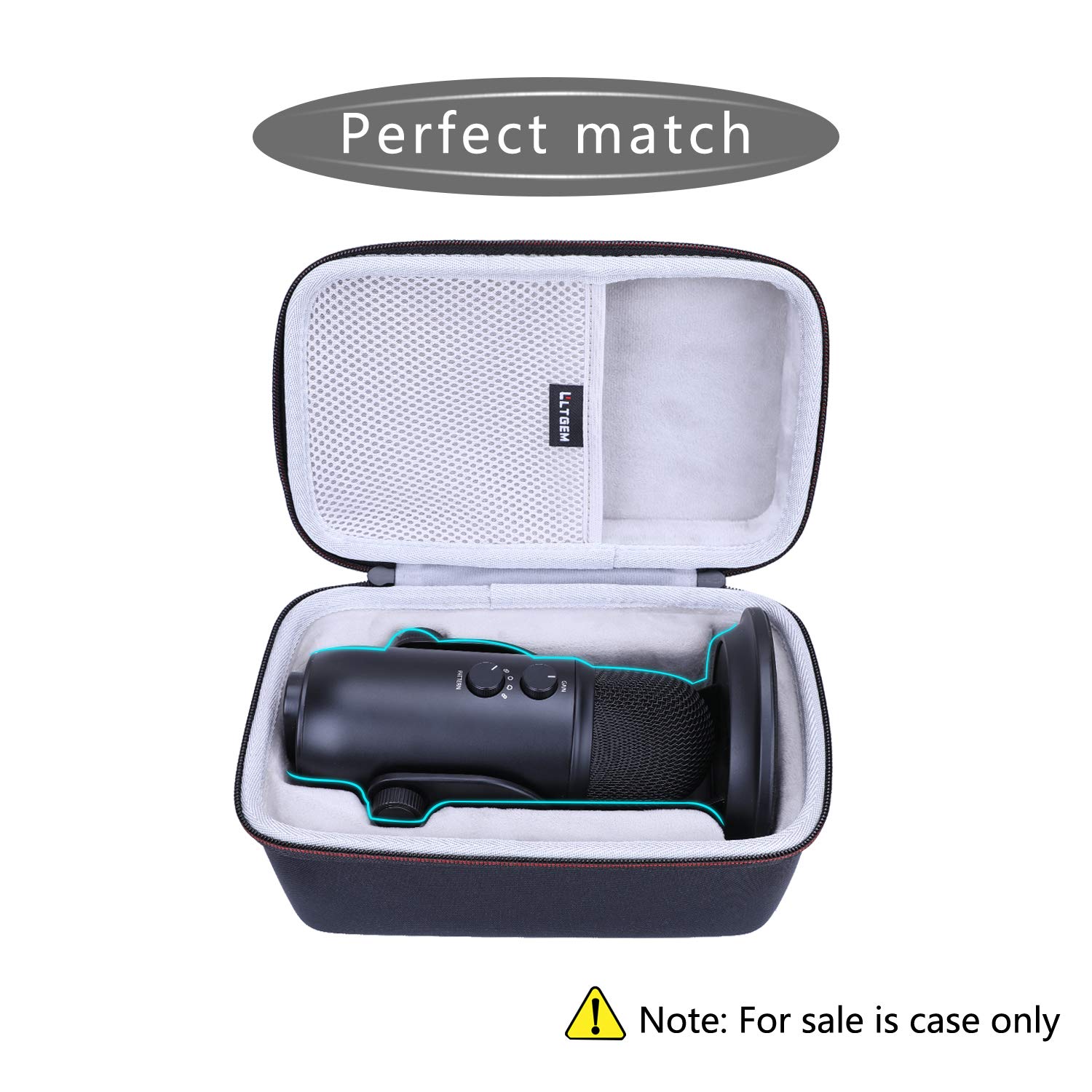 LTGEM Hard Case for Blue Yeti/Yeti Pro/Yeti X USB Microphone - Travel Protective Carrying Case Bag(Case Only)