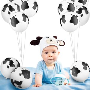 Gejoy Cow Balloons Latex Balloons Funny Print Cow Balloons for Birthday Party Supplies Decorations (24 Pieces)